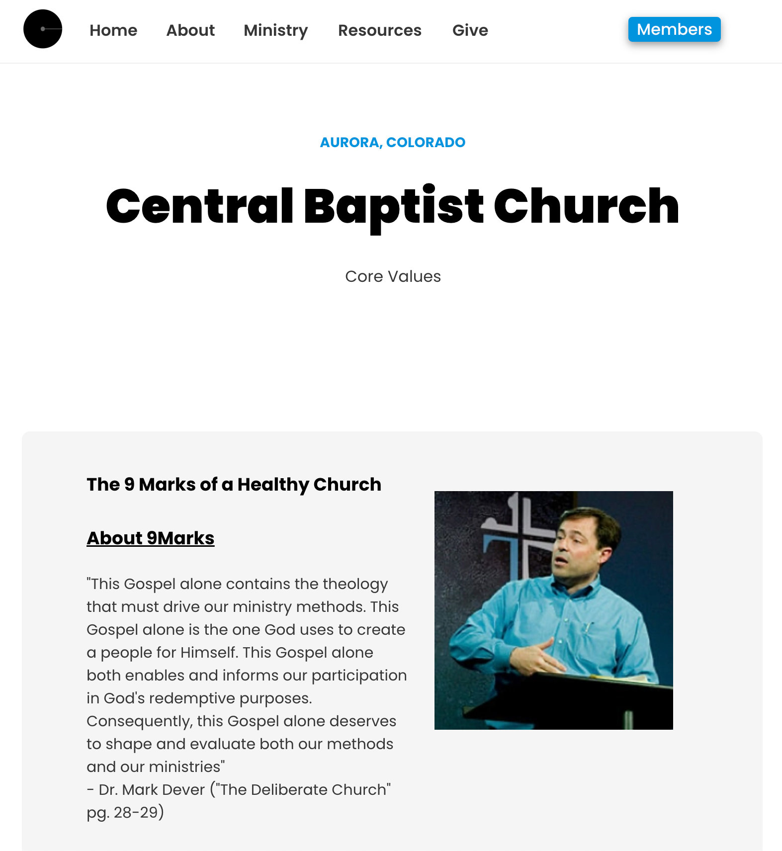 Southern Baptist | Central Baptist Church | Core Values